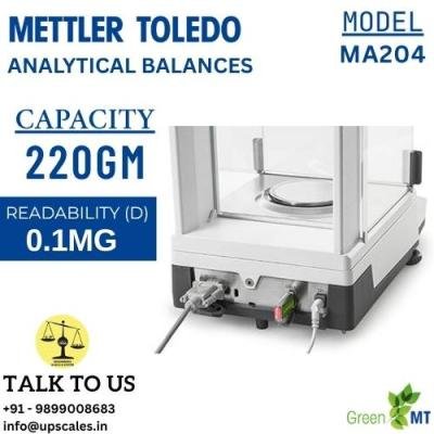 220gm/0.1mg Mettler Toledo Analytical Weighing Balance MA204 | Mettler ...